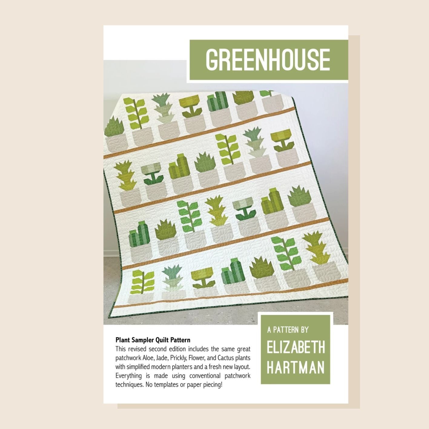 Greenhouse quilt - paper pattern – The Hackney Quilter