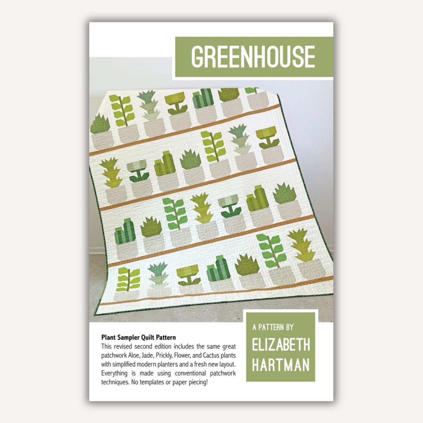 Greenhouse quilt - paper pattern – The Hackney Quilter